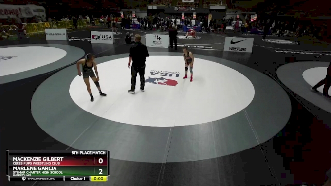 100 lbs 5th Place Match - Mackenzie Gilbert, Ceres Pups Wrestling Club ...