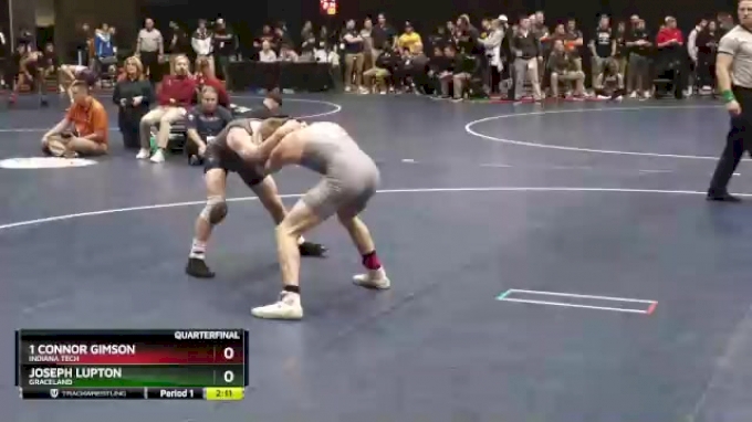 133 lbs Quarterfinal - 1 Connor Gimson, Indiana Tech vs Joseph Lupton ...