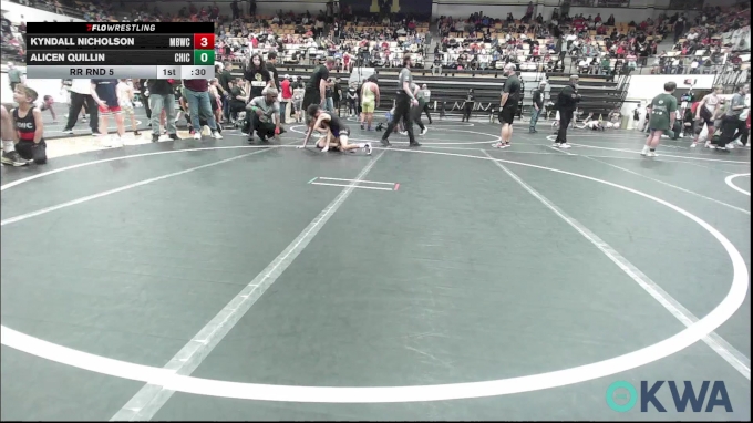 76 lbs Rr Rnd 5 - Kyndall Nicholson, Mustang Bronco Wrestling Club vs ...