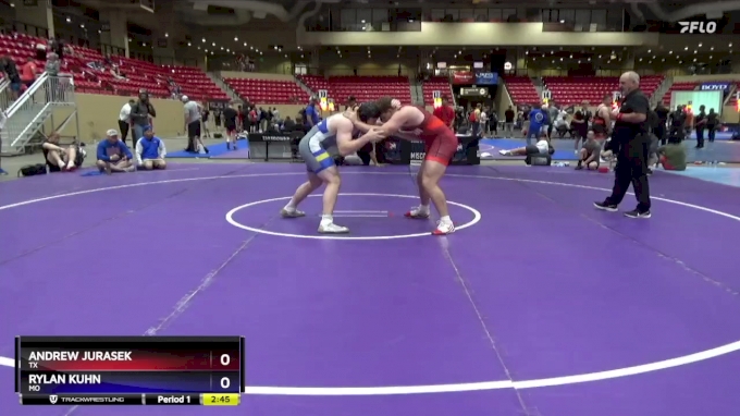 285 lbs 1st Place Match - Andrew Jurasek, TX vs Rylan Kuhn, MO