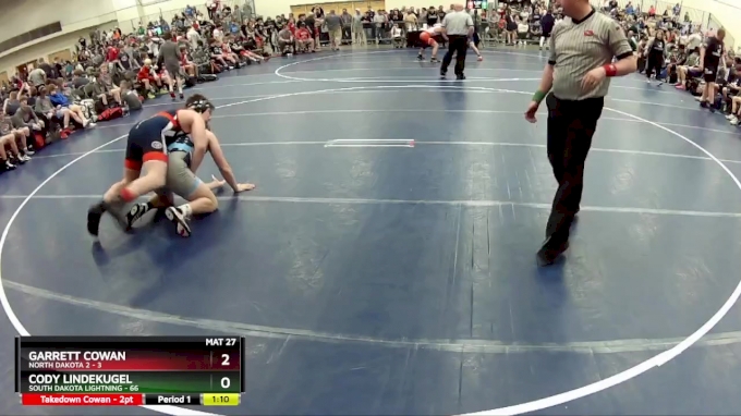 195 lbs Round 3 (6 Team) - Cody Lindekugel, South Dakota Lightning vs ...