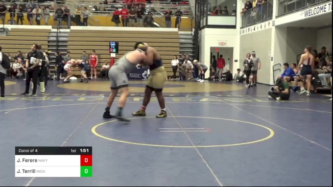 285 lbs Consi Of 4 - Jamier Ferere, Navy vs Josh Terrill, Michigan State