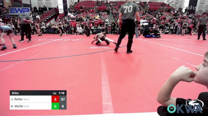 80 lbs Rr Rnd 1 - Jaxon Roller, Oklahoma Elite 11u vs Kason Wolfe ...