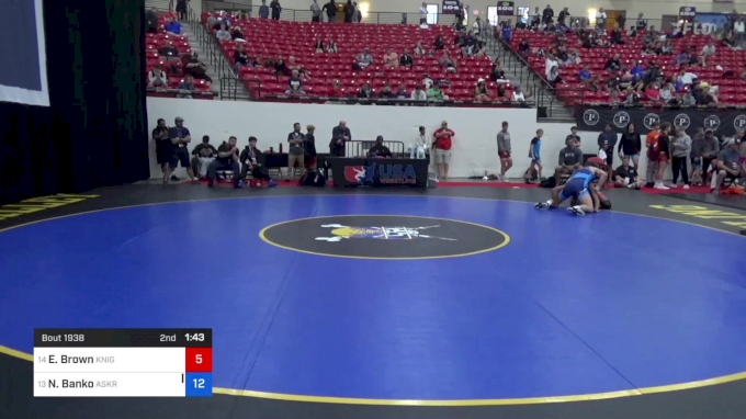 80 kg Cons 32 #2 - Elijah Brown, Knights Wrestling Club vs Nash Banko ...