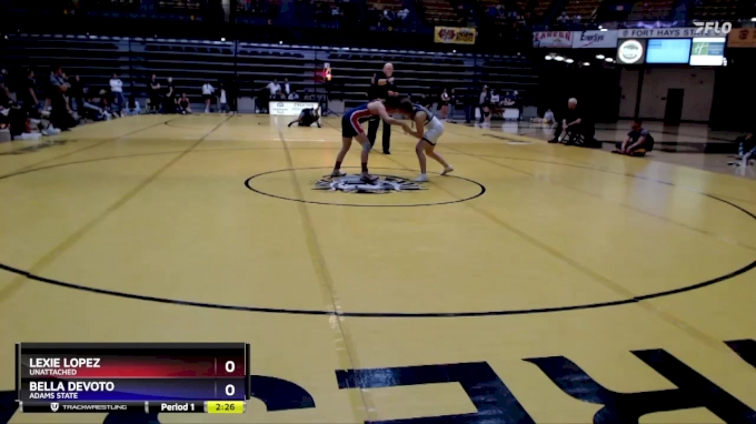 123 lbs 1st Place Match - Lexie Lopez, Unattached vs Bella Devoto, Adams State