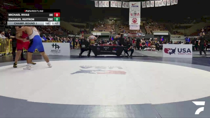 All Cadet Boys Freestyle Upper - 285 lbs Champ. Round 1 - Michael Rivas ...