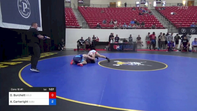 72 kg Cons 16 #1 - David Burchett, Goldman's Wrestling Academy Of The ...