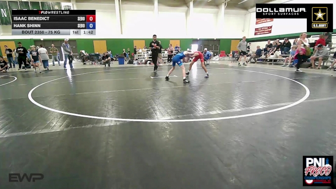 75 kg Rr Rnd 5 - Isaac Benedict, Sebolt Wrestling Academy vs Hank Shinn, Sebolt Wrestling Academy