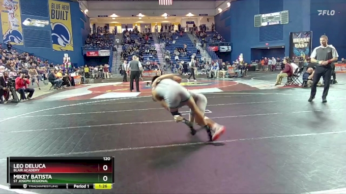 120 lbs Semifinal - Mikey Batista, St Joseph Regional vs Leo DeLuca ...