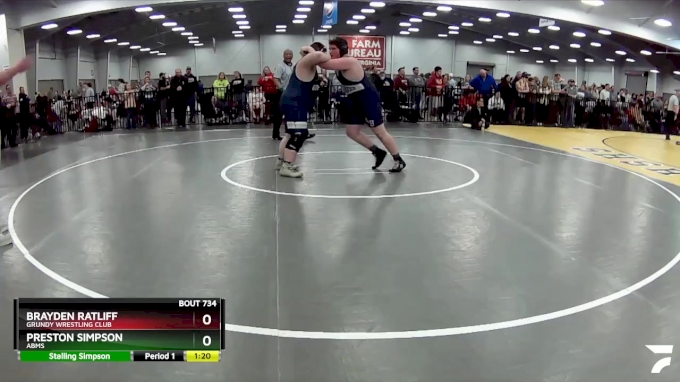285 lbs Semifinal - Preston Simpson, ABMS vs Brayden Ratliff, Grundy ...