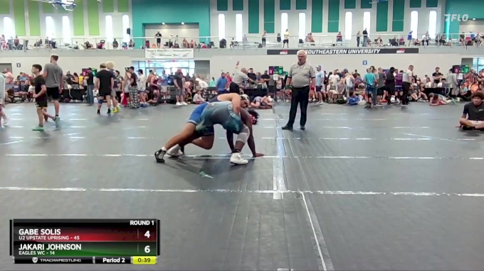 215 lbs Round 1 (4 Team) - Gabe Solis, U2 Upstate Uprising vs Jakari ...