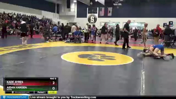 138 lbs Quarterfinal - Kade Ayres, Fountain Valley vs Aidan Hansen, Royal