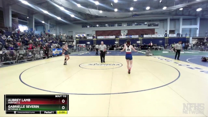 100 lbs Quarterfinal - Aubrey Lamb, Fairport-5 vs Gabrielle Severin, Bethpage-8