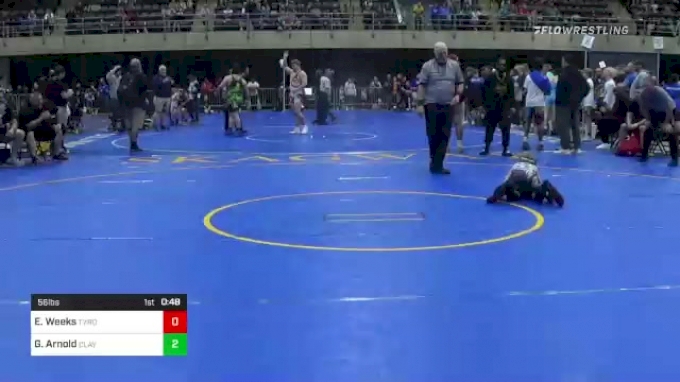 56 lbs 3rd Place - Elijah Weeks, Tyrone vs Gavin Arnold, Clayton