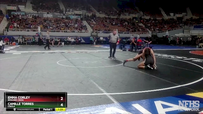 D1-120 lbs Semifinal - Camille Torres, Cibola vs Emma Corley, Boulder Creek