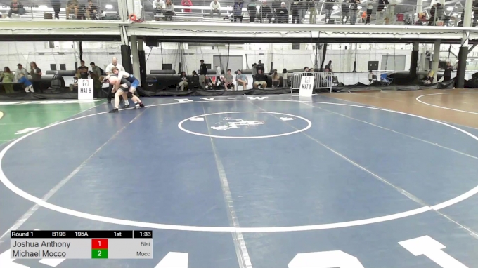 195A lbs Rr Rnd 1 - Joshua Anthony, Blair Academy vs Michael Mocco ...
