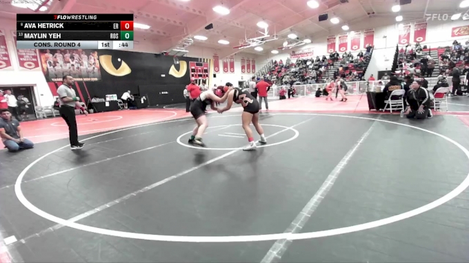 170 lbs Cons. Round 4 - Ava Hetrick, Eleanor Roosevelt vs Maylin Yeh ...