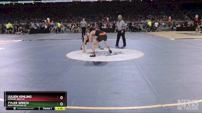D4-126 lbs Quarterfinal - Tyler Winch, Iron Mountain HS vs Julien ...