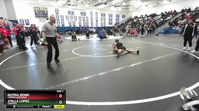 110 lbs 7th Place Match - Stella Lopez, Cerritos vs Alyssa Xiong ...