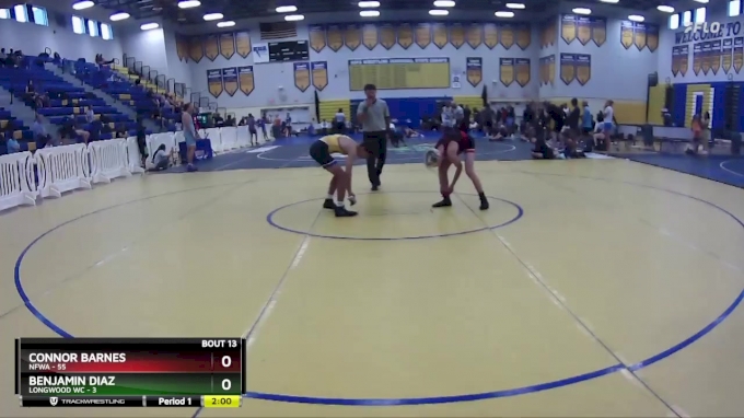 106 lbs Round 4 (8 Team) - Benjamin Diaz, Longwood WC vs CONNOR BARNES ...