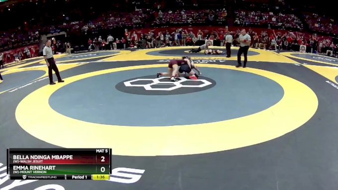 W-115 lbs Champ. Round 1 - Bella Ndinga Mbappe, (W)-Walsh Jesuit vs ...