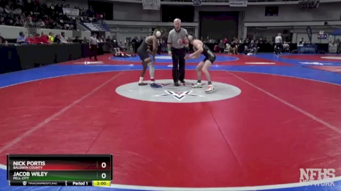 6A 138 lbs Champ. Round 1 - Jacob Wiley, Pell City vs Nick Portis ...
