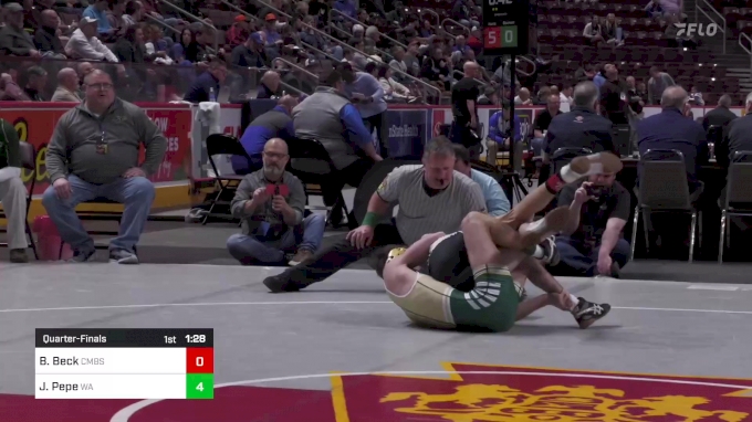 133 lbs Quarterfinal - Brody Beck, Cambridge Springs vs Jaden Pepe ...