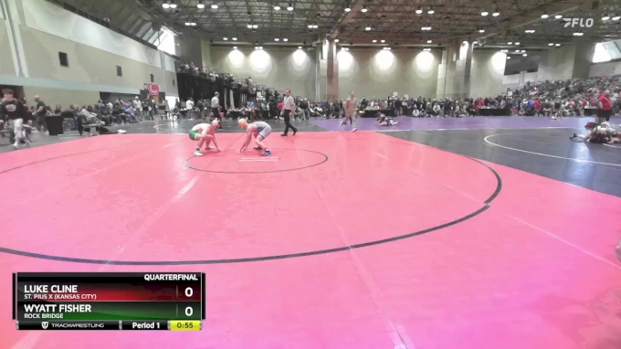 132C Quarterfinal - Luke Cline, St. Pius X (Kansas City) vs Wyatt ...