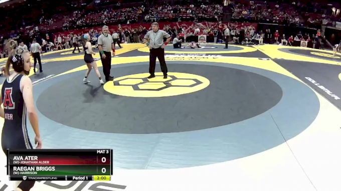 W-120 lbs Champ. Round 1 - Raegan Briggs, (W)-Harrison vs Ava Ater, (W ...
