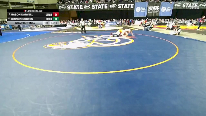 Boys 1A 175 lbs Quarterfinal - Zennon Cortes, Cashmere vs Mason Darvell ...