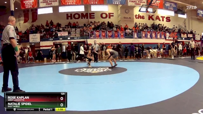125 lbs Quarterfinal - Rose Kaplan, West Lafayette vs Natalie Spidel ...