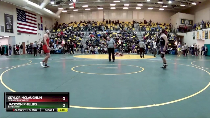 215 lbs Quarterfinal - Jackson Phillips, BARBERTON vs Skylor McLaughlin ...