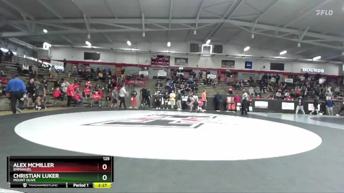 125 lbs Champ. Round 1 - Christian Luker, Mount Olive vs Alex McMiller ...