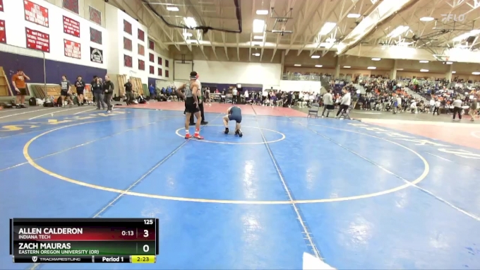 125 lbs Champ. Round 1 - Allen Calderon, Indiana Tech vs Zach Mauras ...
