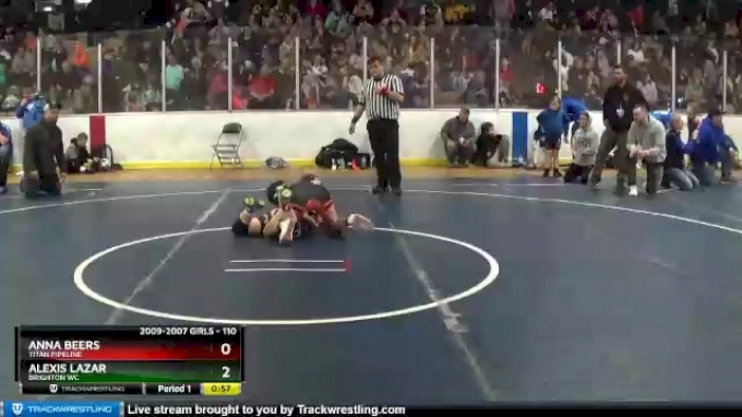 110 lbs Semifinal - Alexis Lazar, Brighton WC vs Anna Beers, Titan Pipeline