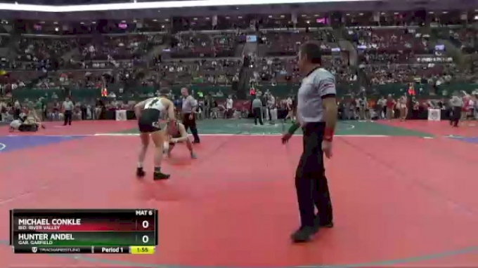 D3-165 lbs Champ. Round 1 - Michael Conkle, Bid. River Valley vs Hunter ...