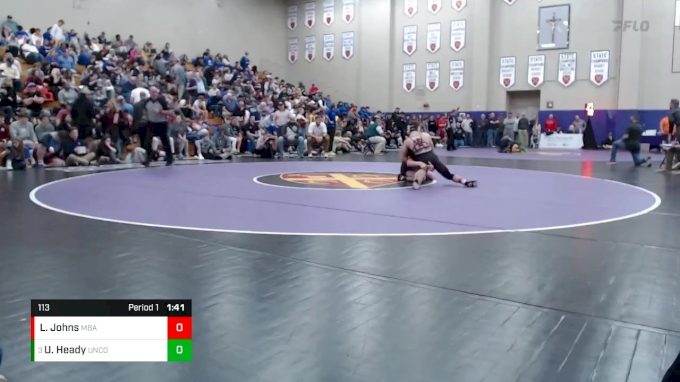113 lbs Champ. Round 3 - Utah Heady, Union County vs Luke Johns ...