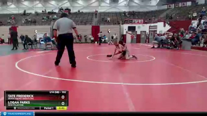 102 lbs Cons. Round 2 - Tate Frederick, Death Squad Wrestling vs Logan ...