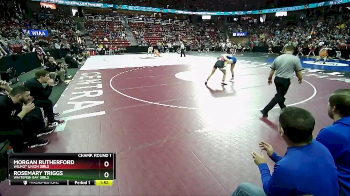 Girls 126 lbs Champ. Round 1 - Morgan Rutherford, Wilmot Union Girls vs ...