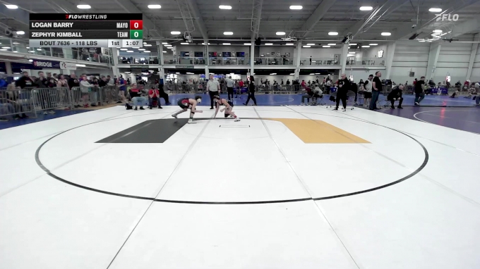 118 lbs Semifinal - Logan Barry, Mayo Quanchi WC vs Zephyr Kimball ...