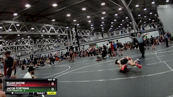 126 lbs Round 3 (8 Team) - Elijah Bayne, Dragons NJ vs Jacob Portman ...
