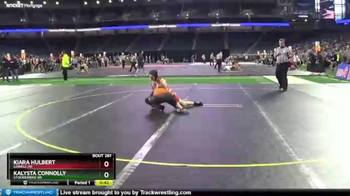 Girls - 130 lbs Cons. Round 2 - Kiara Hulbert, Lowell HS vs Kalysta ...