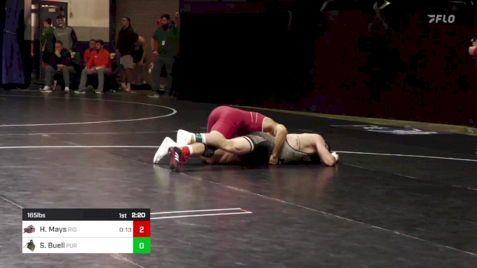 165 lbs Consi Of 8 #1 - Hunter Mays, Rider vs Stoney Buell, Purdue