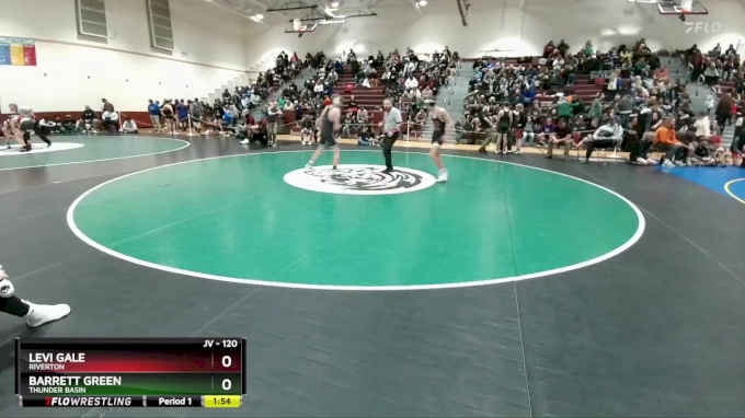 120 lbs Champ. Round 2 - Levi Gale, Riverton vs Barrett Green, Thunder ...