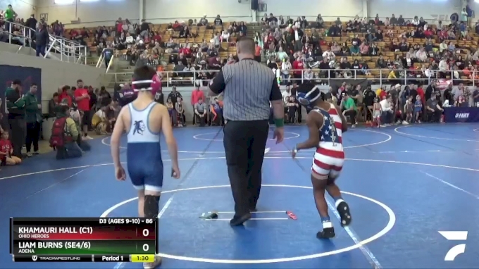 86 lbs Champ. Round 2 - Liam Burns (se4/6), Adena vs Khamauri Hall (c1 ...