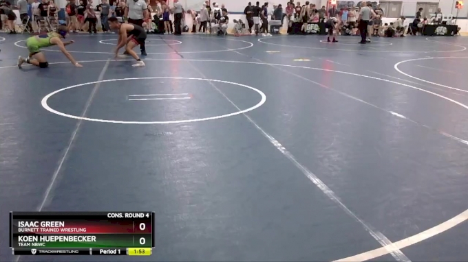 130 lbs Cons. Round 4 - Koen Huepenbecker, Team NBWC vs Isaac Green ...