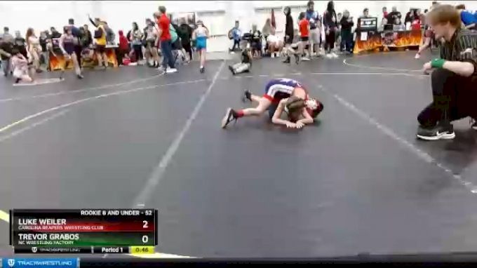 52 lbs Cons. Semi - Luke Weiler, Carolina Reapers Wrestling Club vs ...