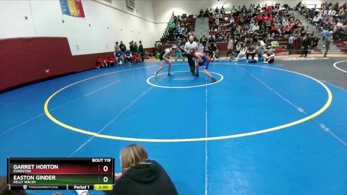 138 lbs Champ. Round 2 - Easton Ginder, Kelly Walsh vs Garret Horton ...