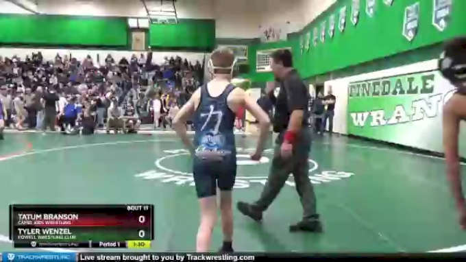 95 lbs Champ. Round 1 - Tatum Branson, Camel Kids Wrestling vs Tyler ...