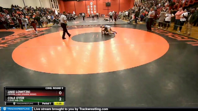106 lbs Cons. Round 5 - Cole Dyer, CLEVELAND (TN) vs Jake Lowitzki ...